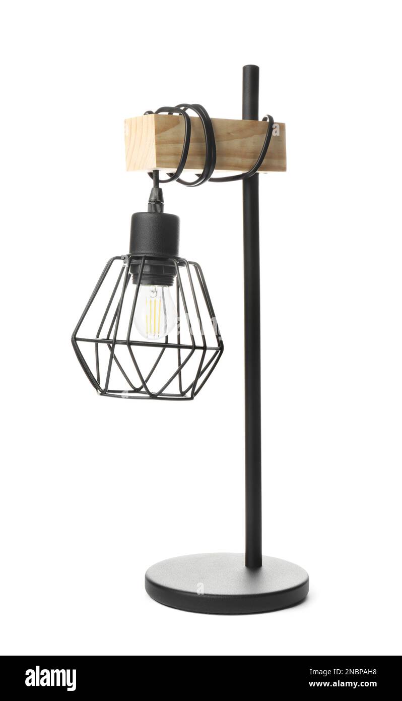 Modern lamp on white background. Idea for interior design Stock Photo ...