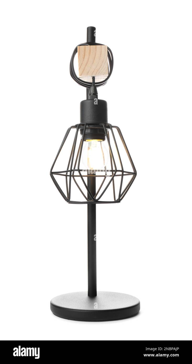 Modern lamp on white background. Idea for interior design Stock Photo ...