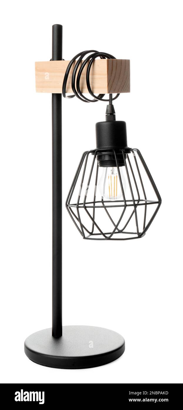 Modern lamp on white background. Idea for interior design Stock Photo ...