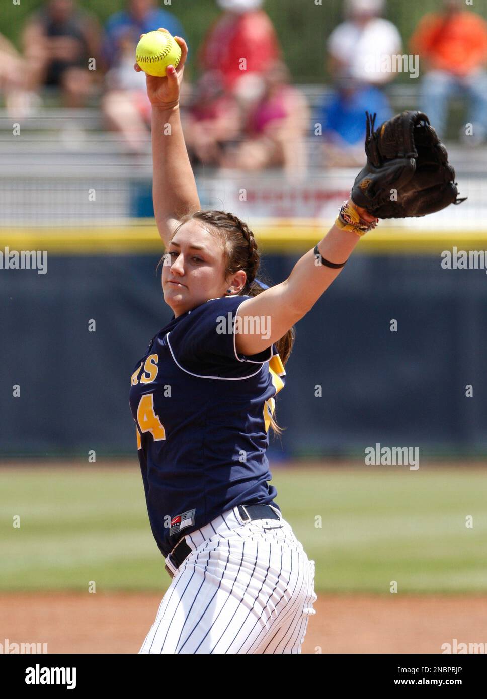 California starting pitcher Jolene Henderson throws against Alabama ...