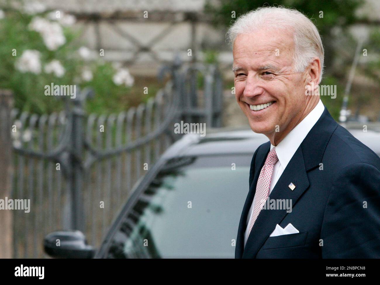 US Vice President Joe Biden smiles after meeting Italian Premier Silvio ...
