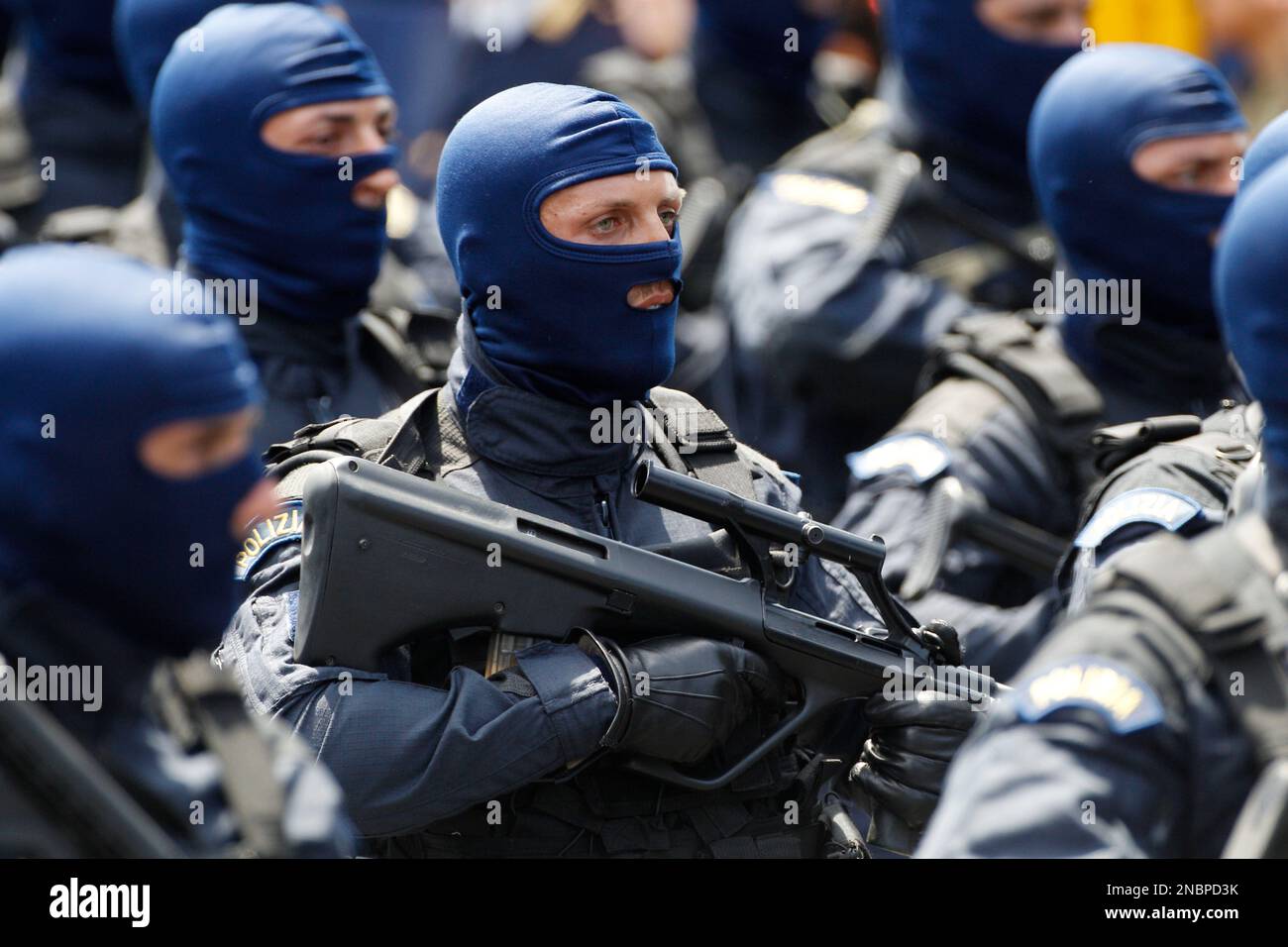 Italian police special corps officers march during celebrations marking ...