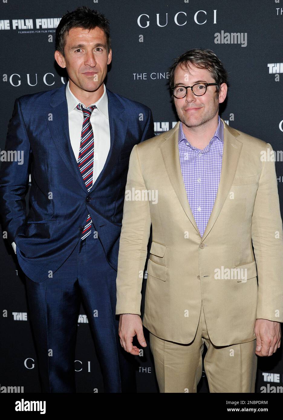 Actor Matthew Broderick, right, and guest attend a Cinema Society ...