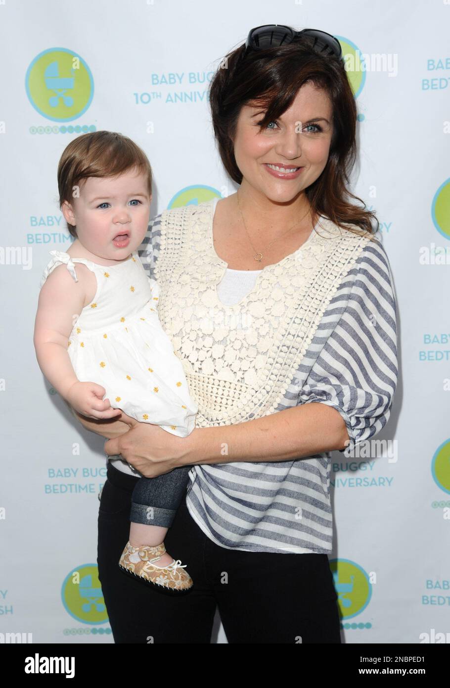 Actress Tiffany Thiessen and her daughter Harper Renn attend the 10th ...