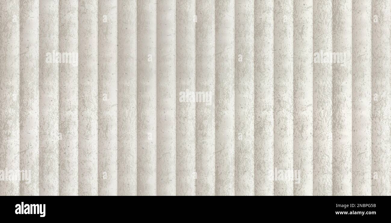 Old grey craft corrugated carton seamless pattern with grainy texture ...