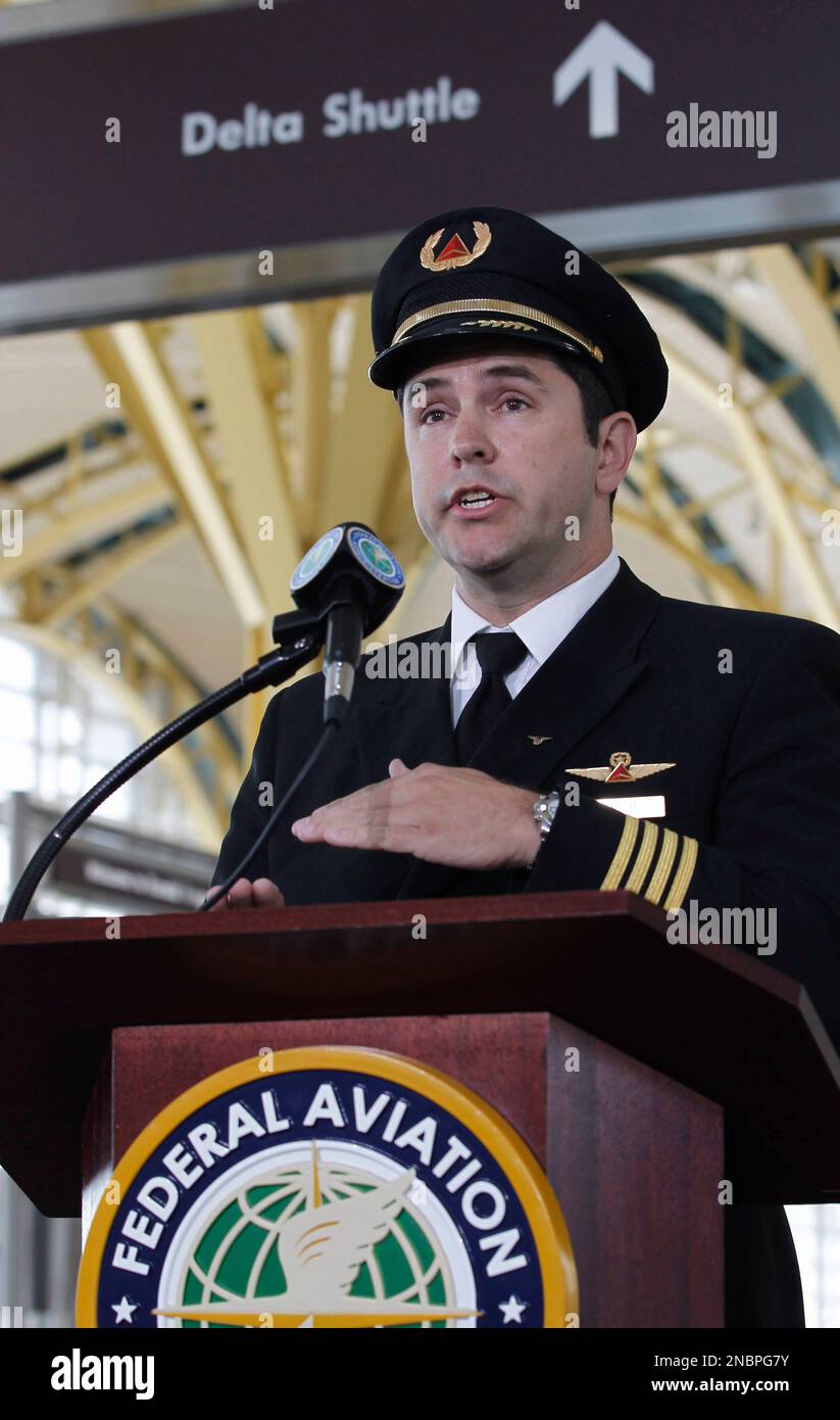 Delta Airlines pilot Chad Smith talks about the time when a laser was ...