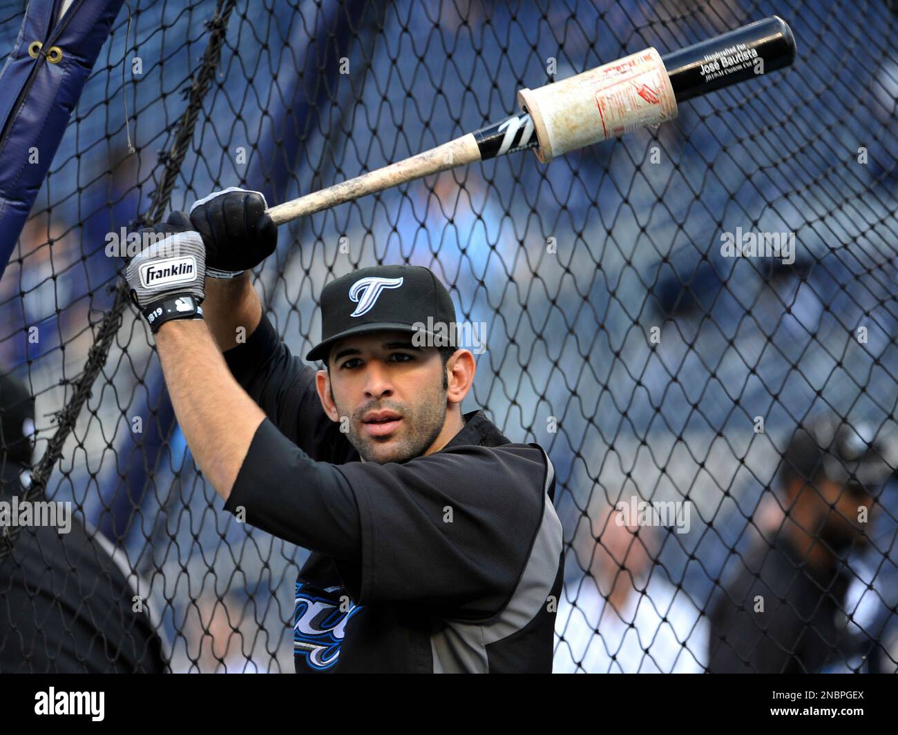 Toronto Blue Jays right fielder Jose Bautista (19) during batting ...