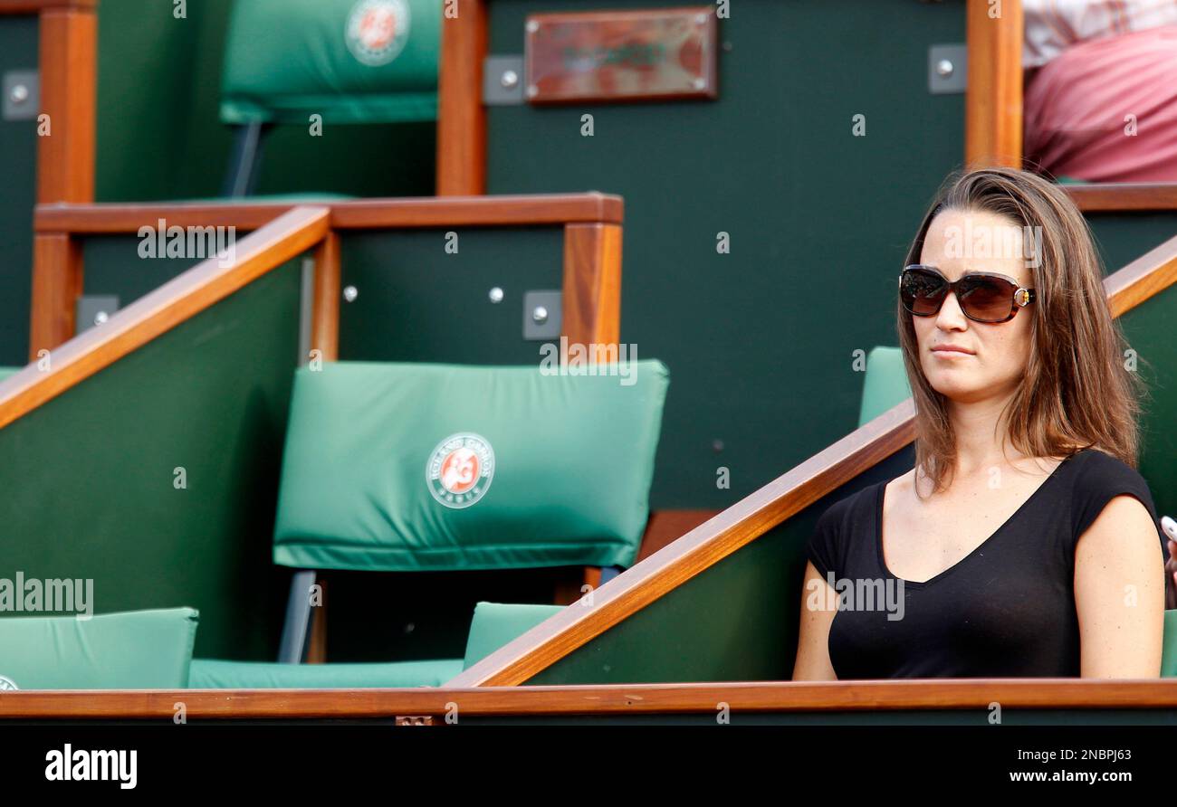 Pippa Middleton, sister of Kate, Duchess of Cambridge, watches Sweden's ...