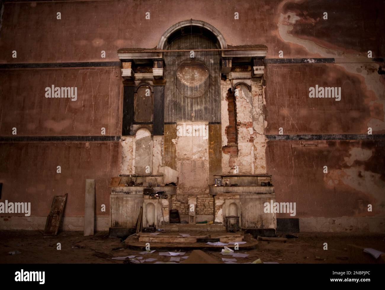 The dismembered altar of Benghazi's abandoned cathedral. Benghazi ...