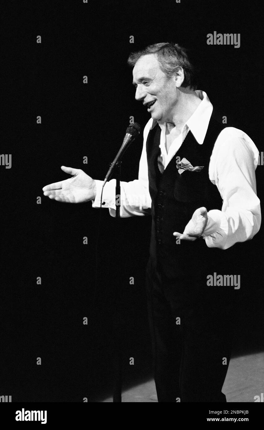 French singer and actor Yves Montand, performed at the Olympia Music ...