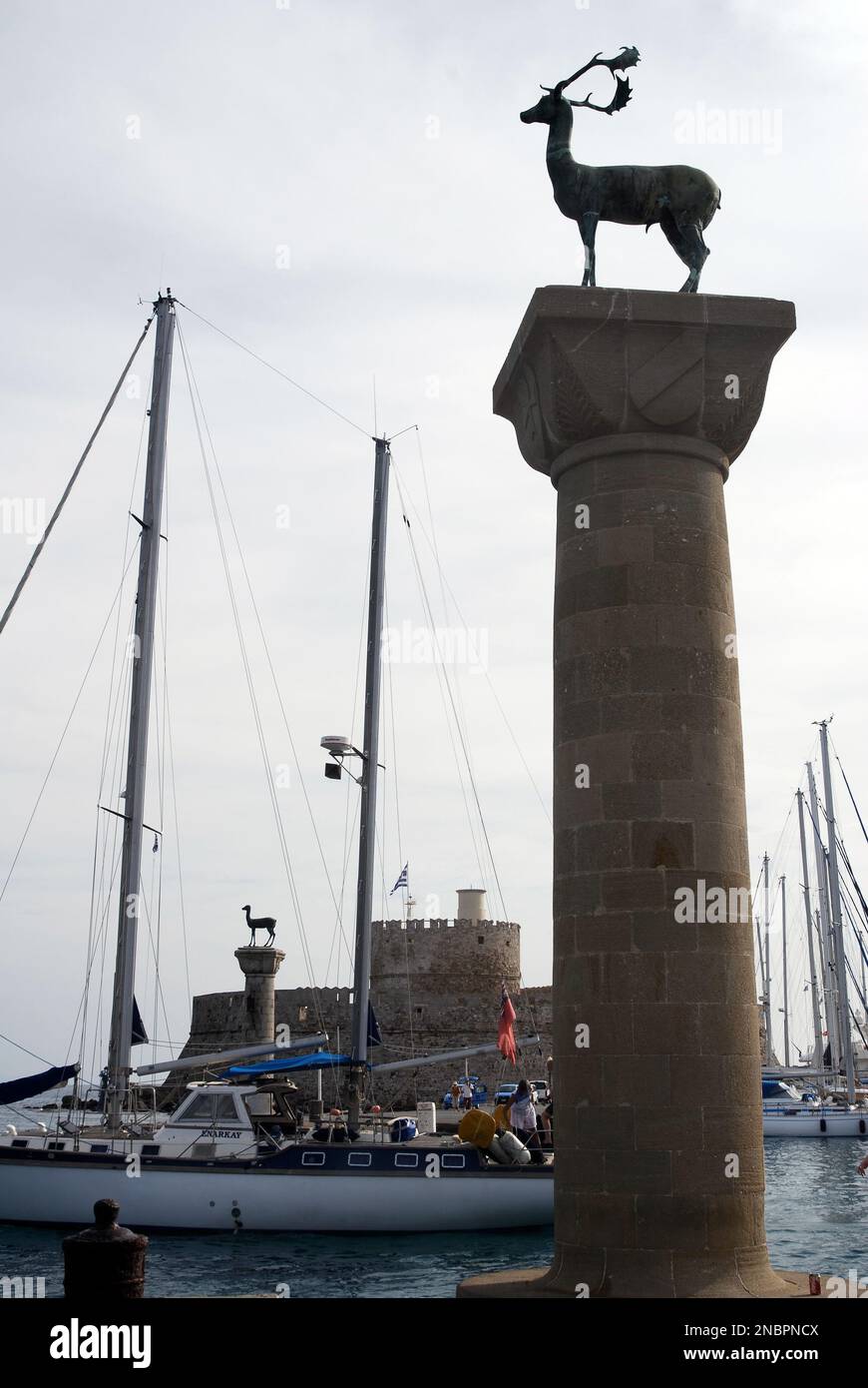 Greece, Dodecanese, Rhodes island the City Mandraki Italian era ...
