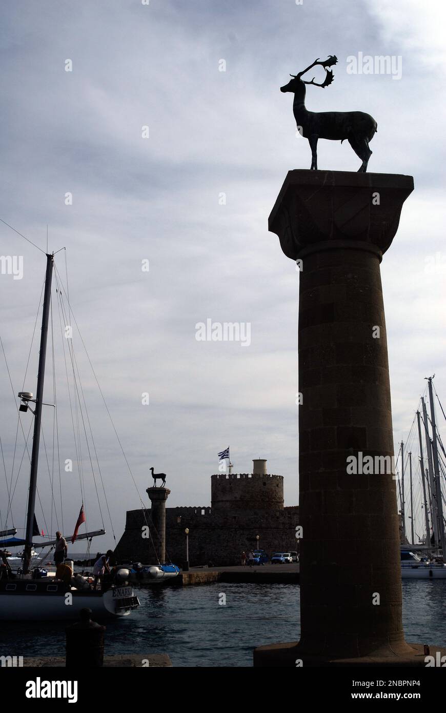Greece, Dodecanese, Rhodes island the City Mandraki Italian era ...