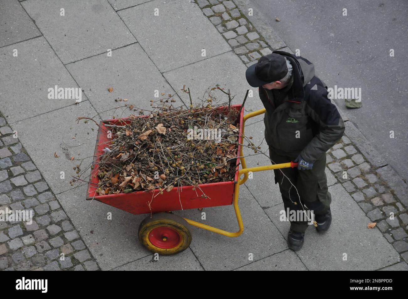 Kastrup/Copenhagen /Denmmark/14 February 2023/Landlord cleaning up ...
