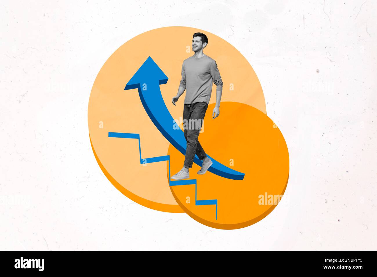 Collage template image picture poster photo of successful man go career ...