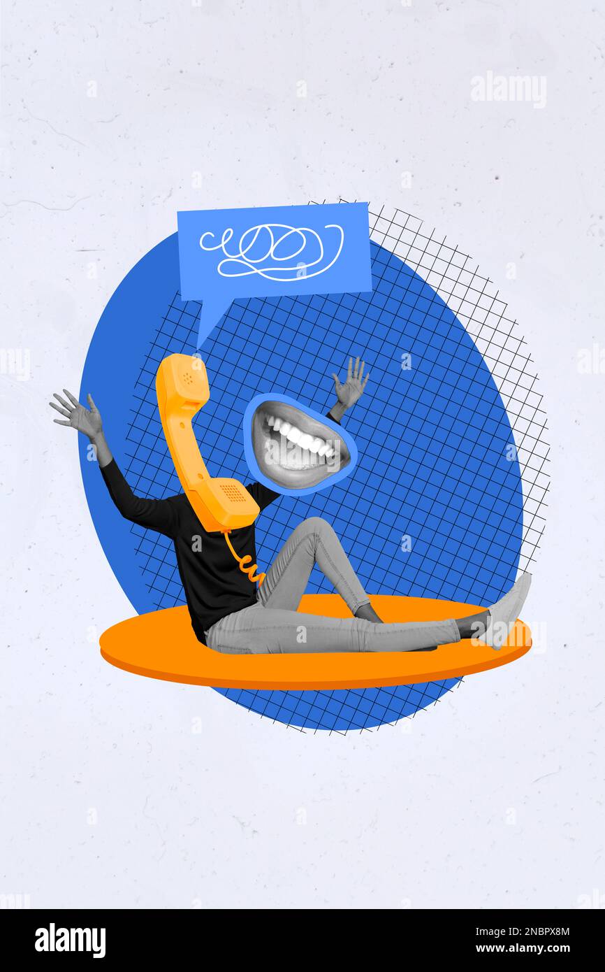 Creative artwork sketch illustration yellow blue colors absurd collage ...