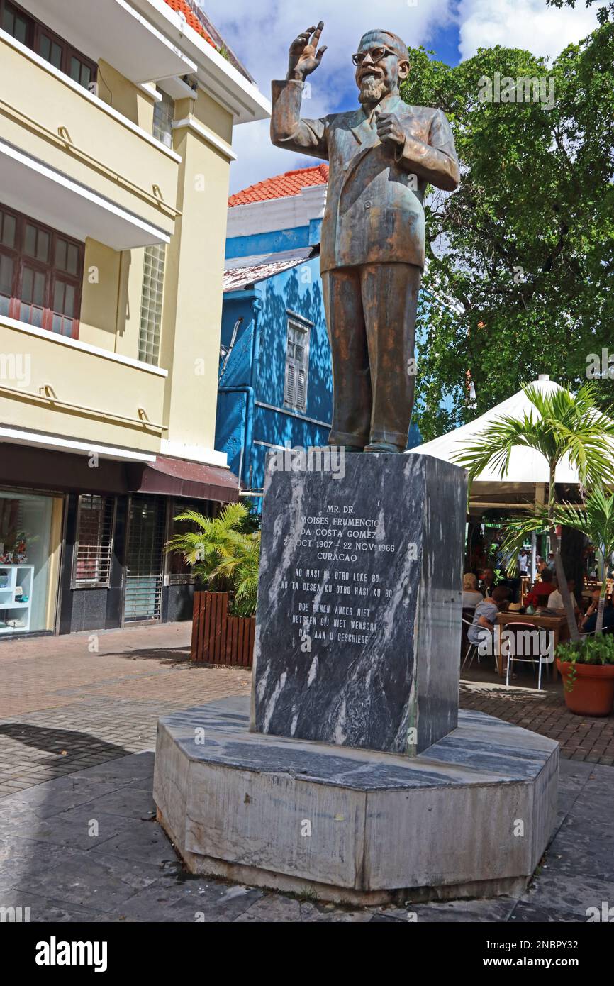 Statue of former prime minister Dr Moises Frumencio da Costa Gomez ...