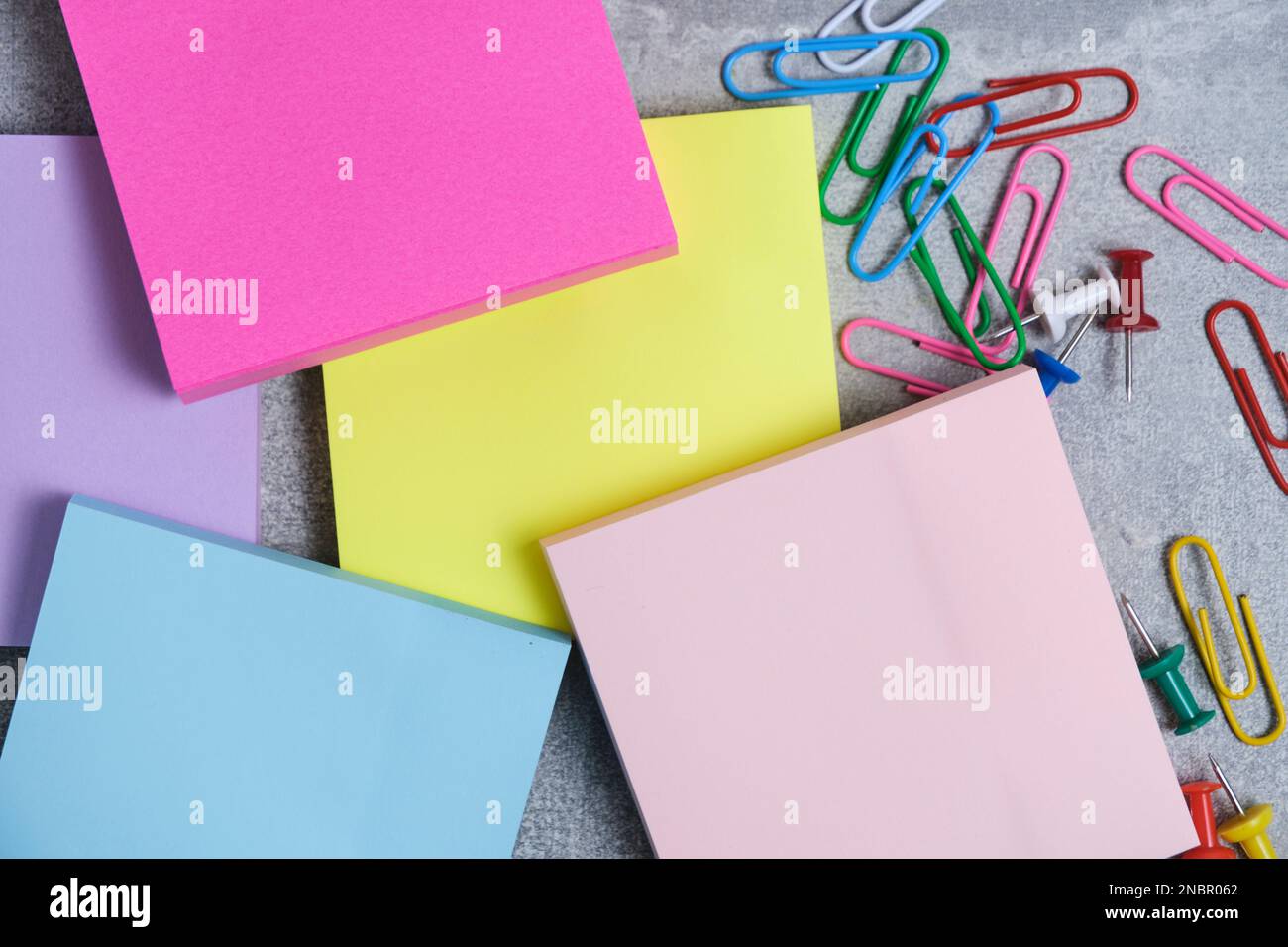 Bundles paper stickers for writing notes and paper clips with ...