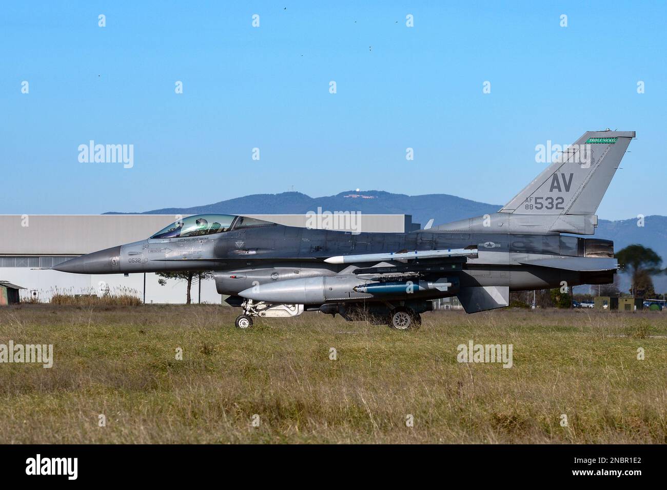 Grosseto, Italy. 14th Feb, 2023. USAF's Lockheed Martin F16 during the ...