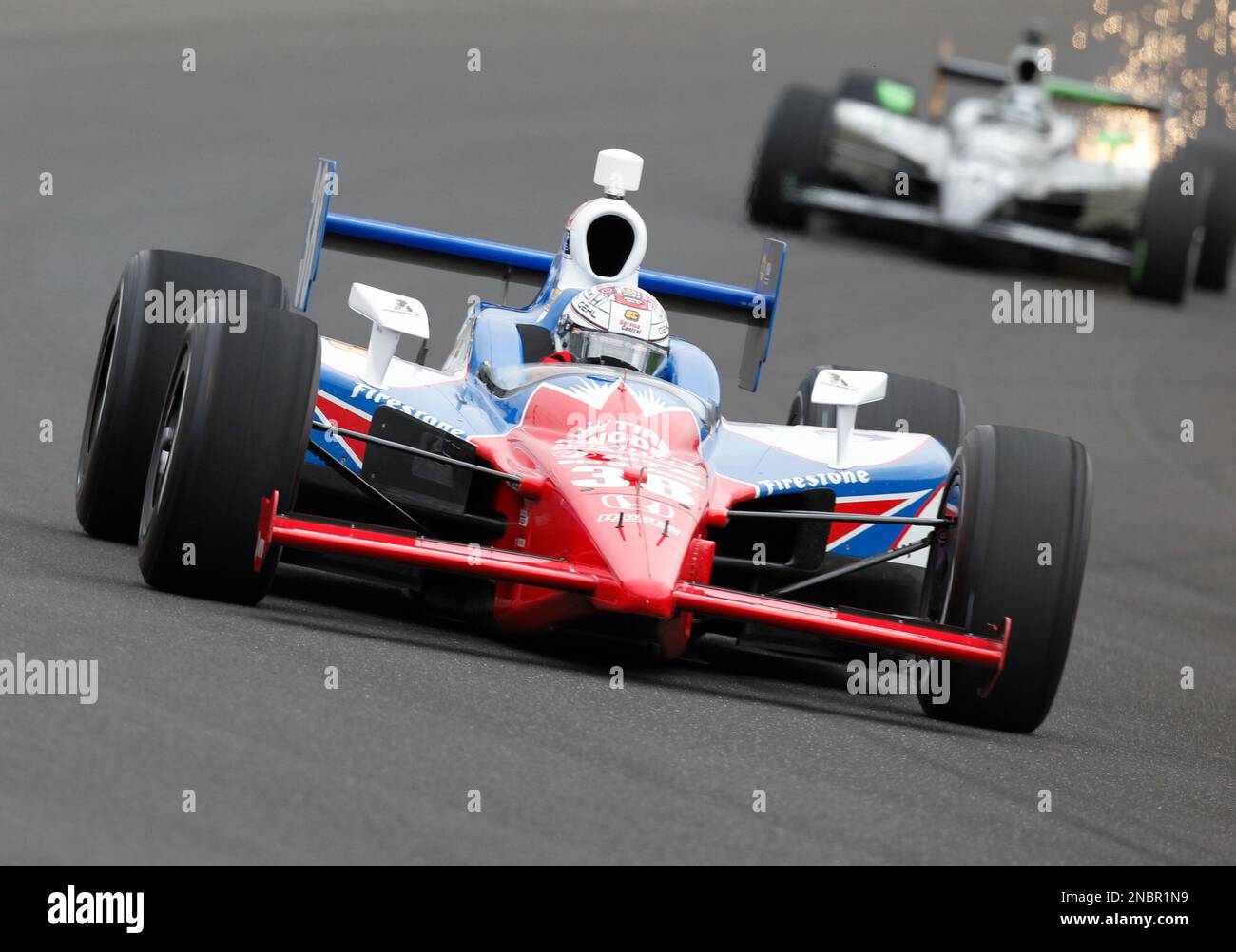 IndyCar driver Graham Rahal races into a turn on the final day of ...