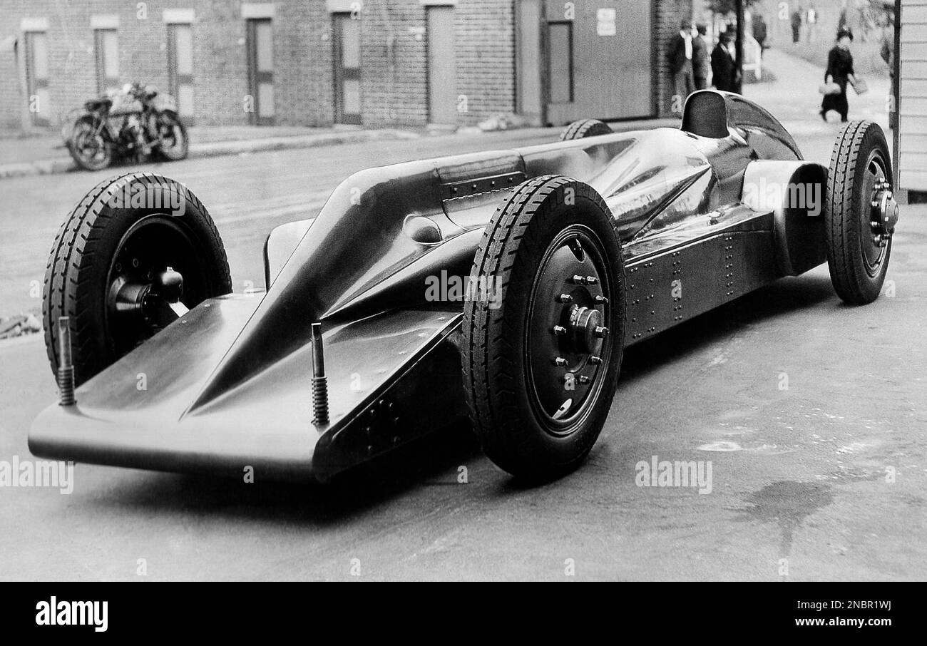 Racing car in which Norman “Wizard” Smith Australian speed-king, at ...