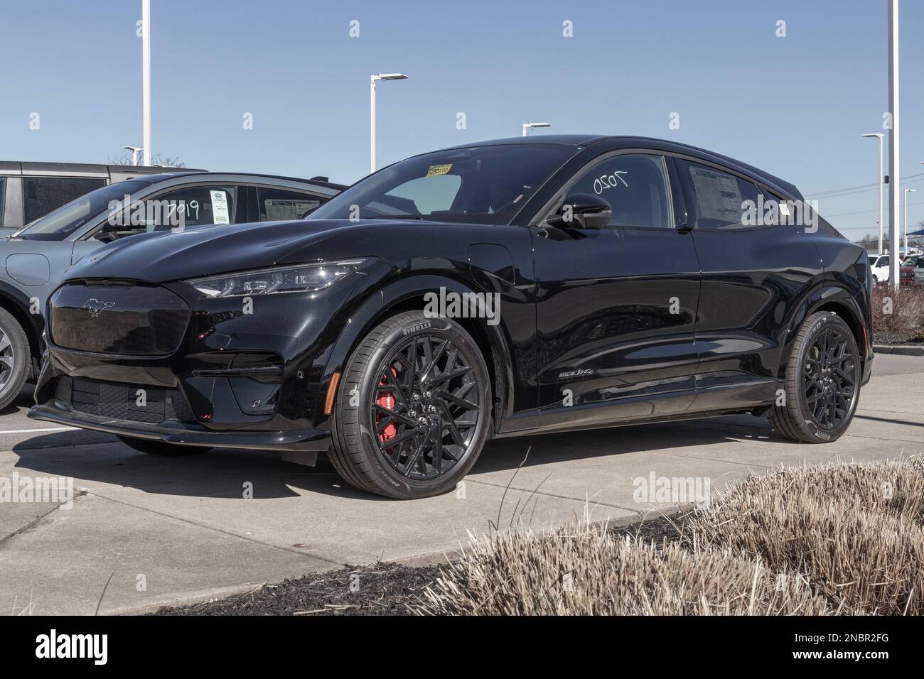 Cincinnati - Circa February 2023: Ford Mustang Mach-E SUV display. The ...
