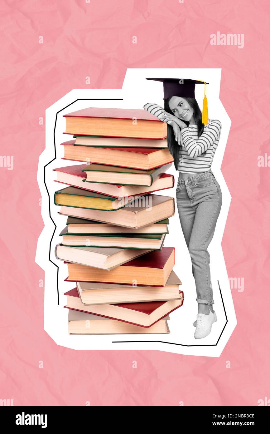 Drawing collage photo picture artwork illustration of beautiful girl ...