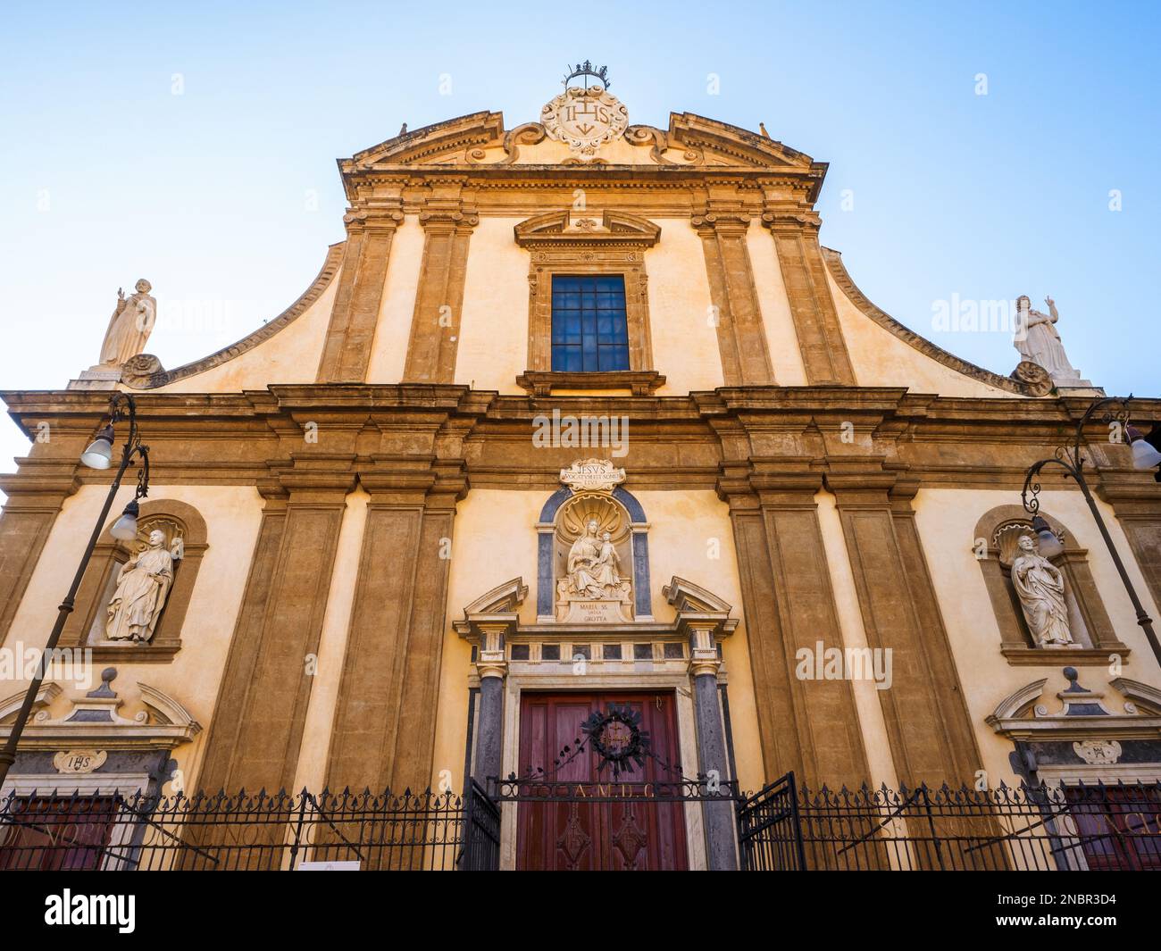 Facade of the baroque style church of Jesus (chiesa del Gesu' ) called also Casa Professa ...