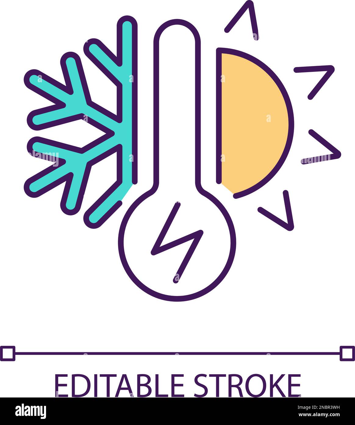 Seasonal temperature RGB color icon Stock Vector Image & Art - Alamy