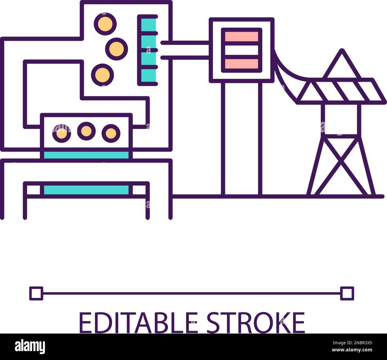 Binary-cycle power station RGB color icon Stock Vector Image & Art - Alamy