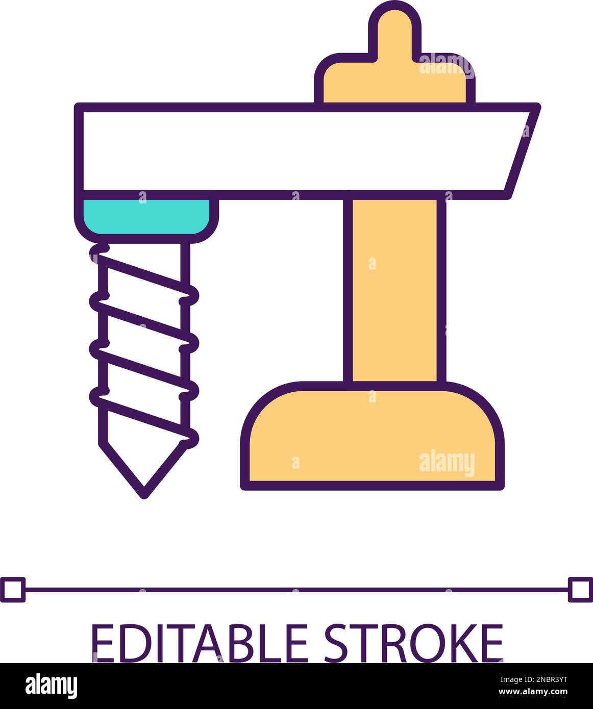 Vertical drilling system RGB color icon Stock Vector Image & Art - Alamy