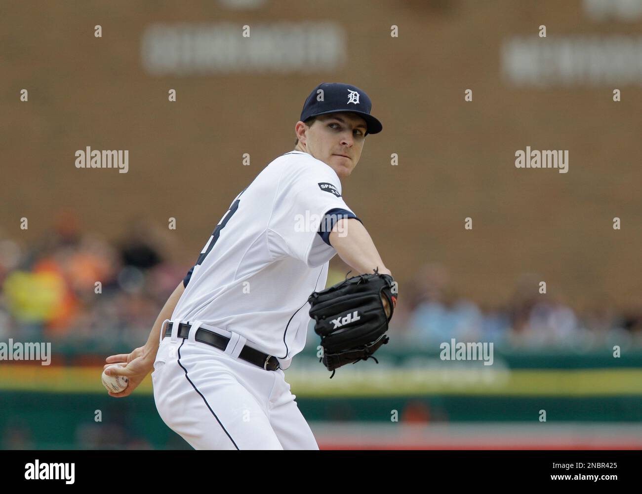 Detroit Tigers pitcher Adam Wilk throws during a baseball game against ...