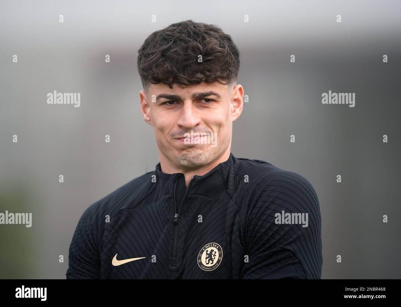 Chelsea goalkeeper Kepa Arrizabalaga during a training session at ...