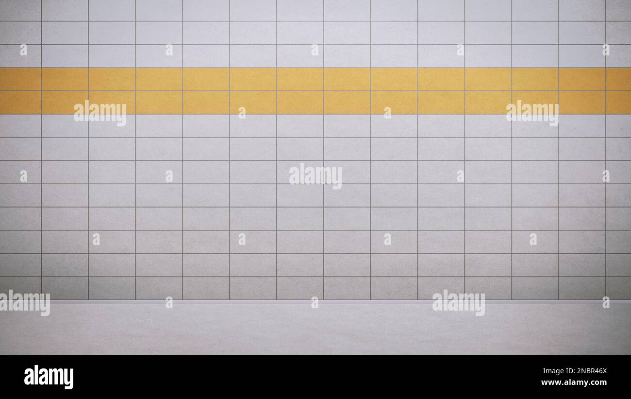 Subway station wall with tiles and floor Stock Photo - Alamy