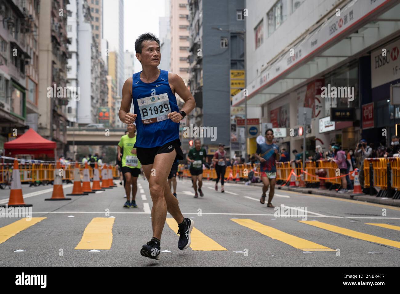 Hong Kong, China. 12th Feb, 2023. A runner seen finishing his final ...