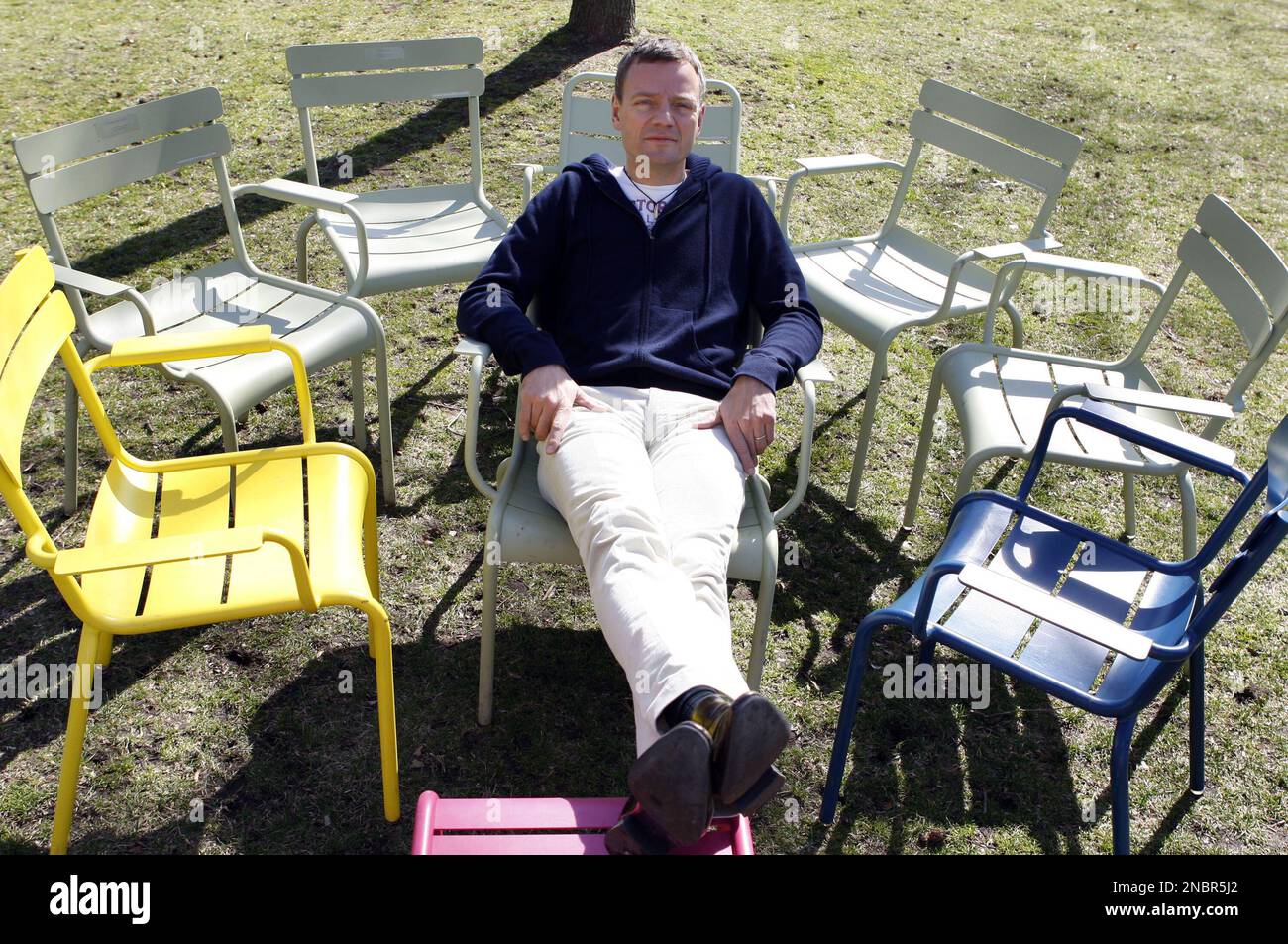 Christopher Ahlberg, founder of the company Recorded Future, poses for ...
