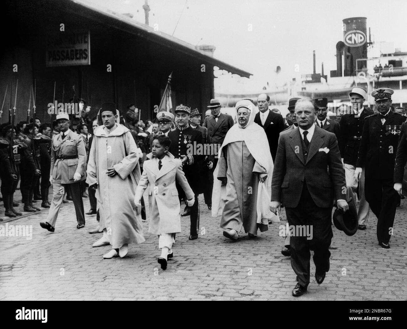 Sidi Mohamed, Sultan of Morocco, arrived in Marseilles. The 28 years ...