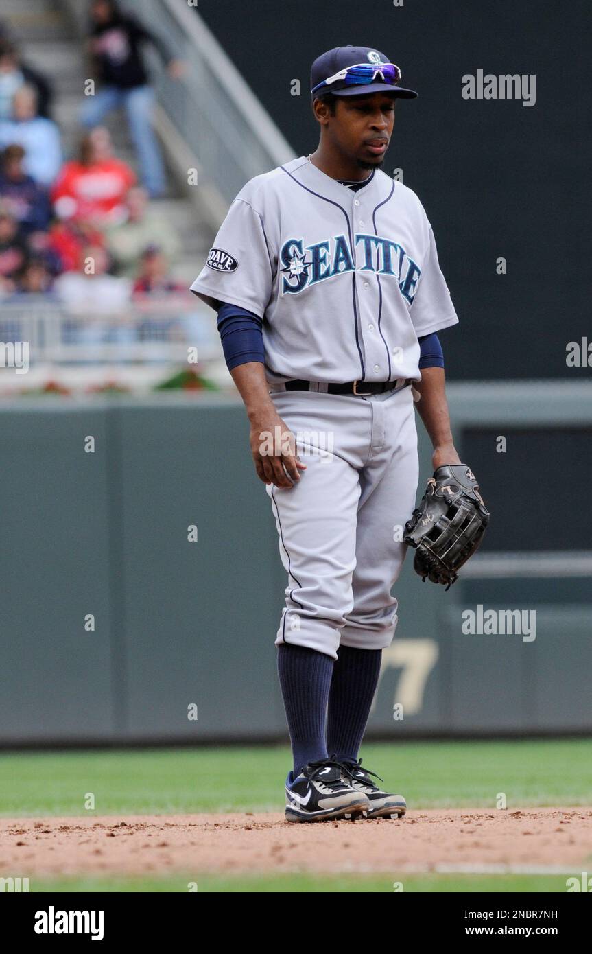 Seattle Mariners third baseman Chone Figgins during a baseball game ...