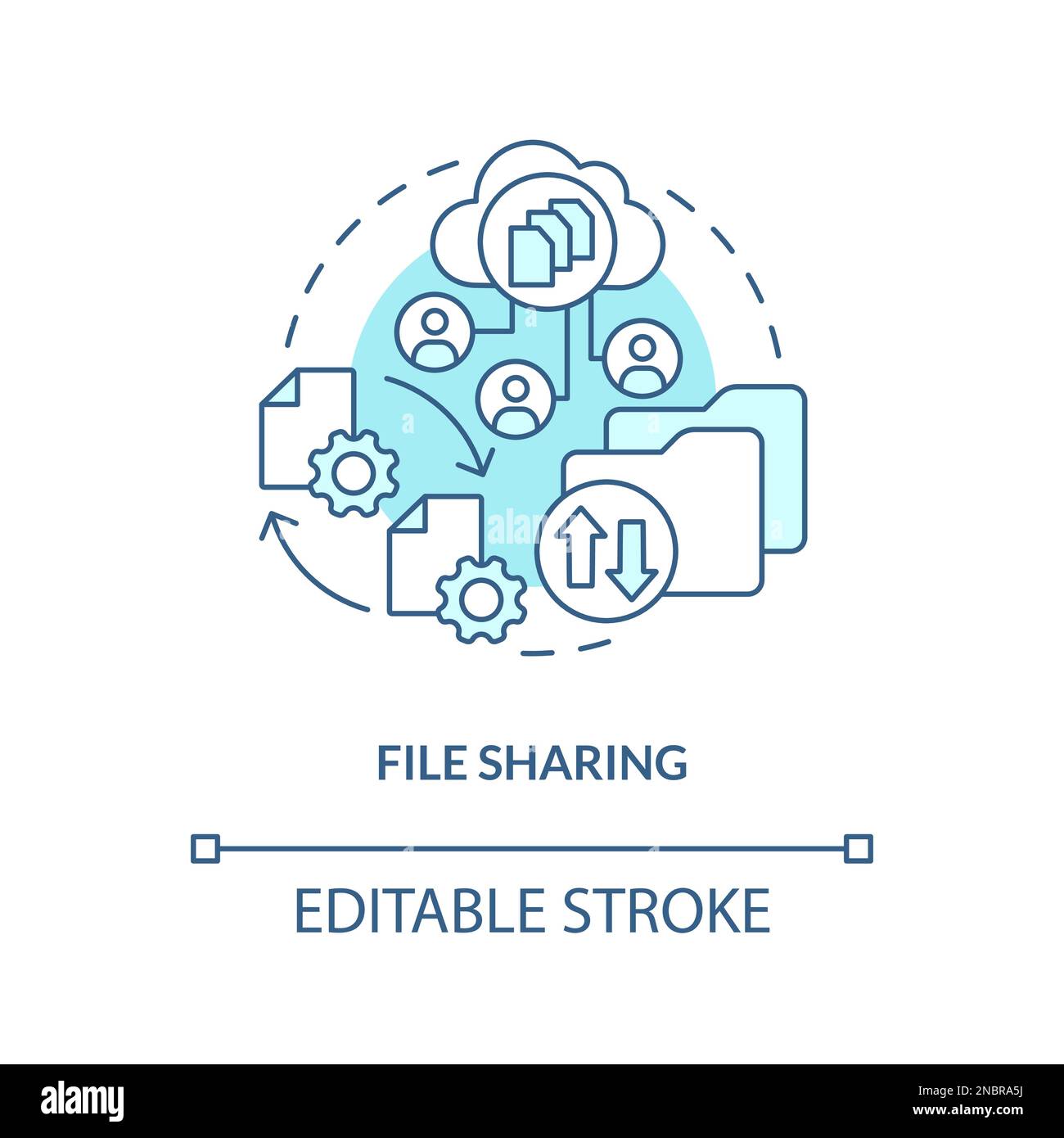 File sharing turquoise concept icon Stock Vector Image & Art - Alamy
