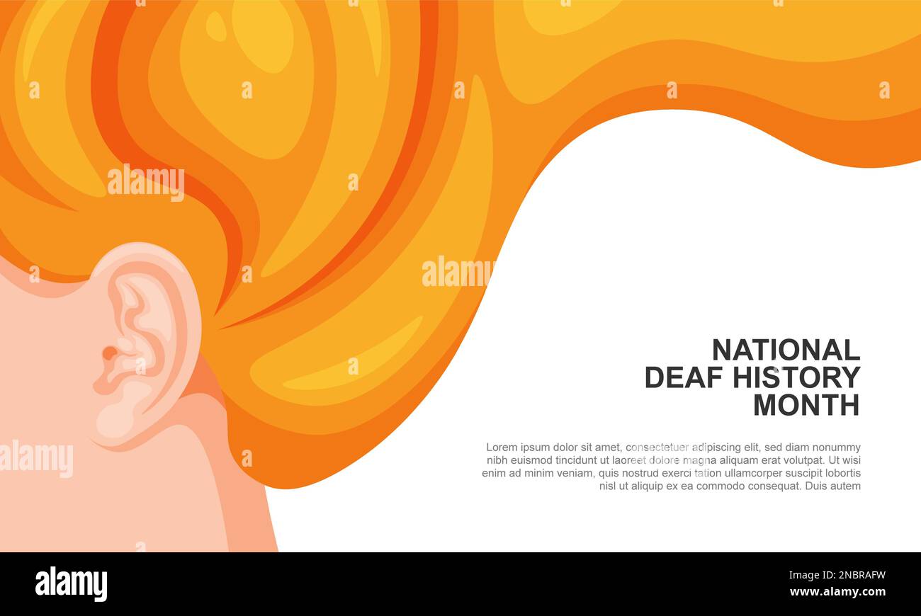 National Deaf History Month background. Vector illustration background ...