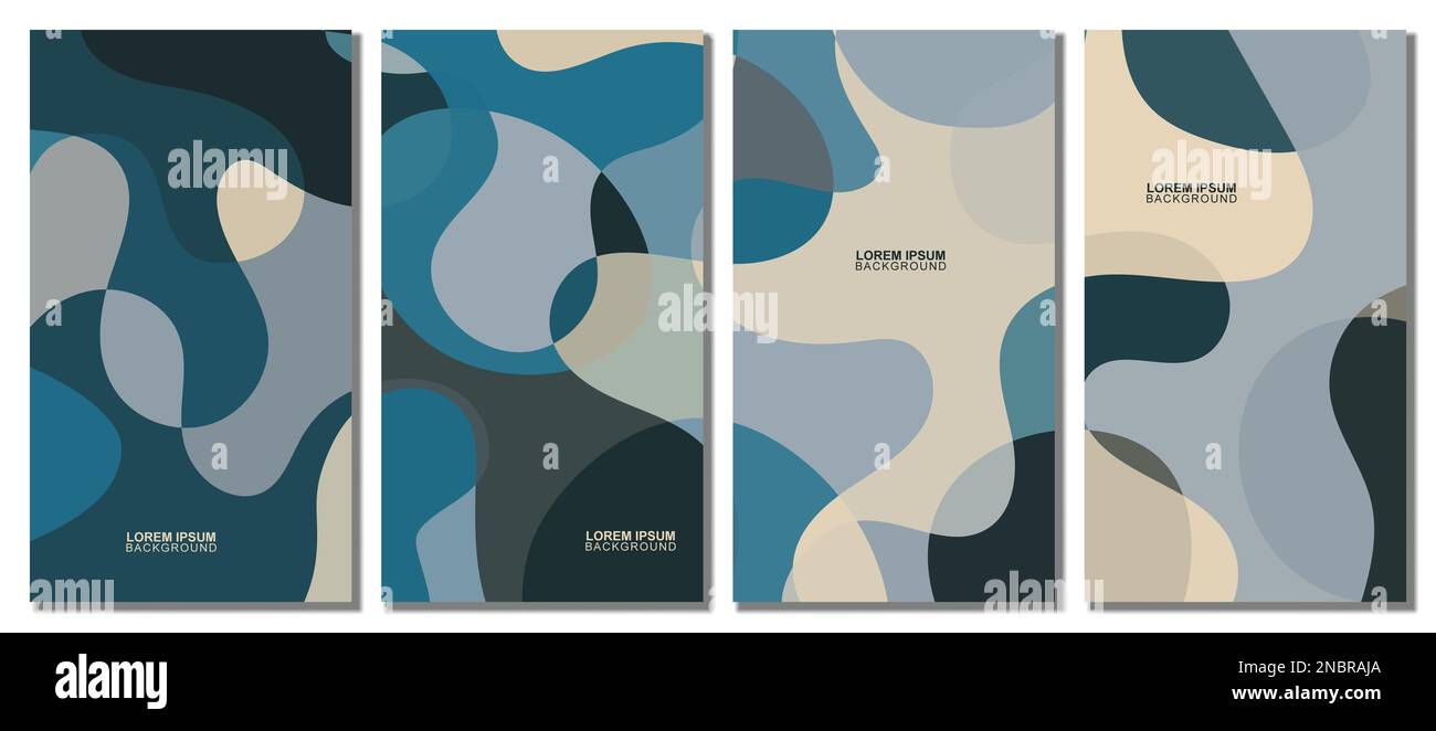 Abstract wavy set background. Design with dark color. Vector ...