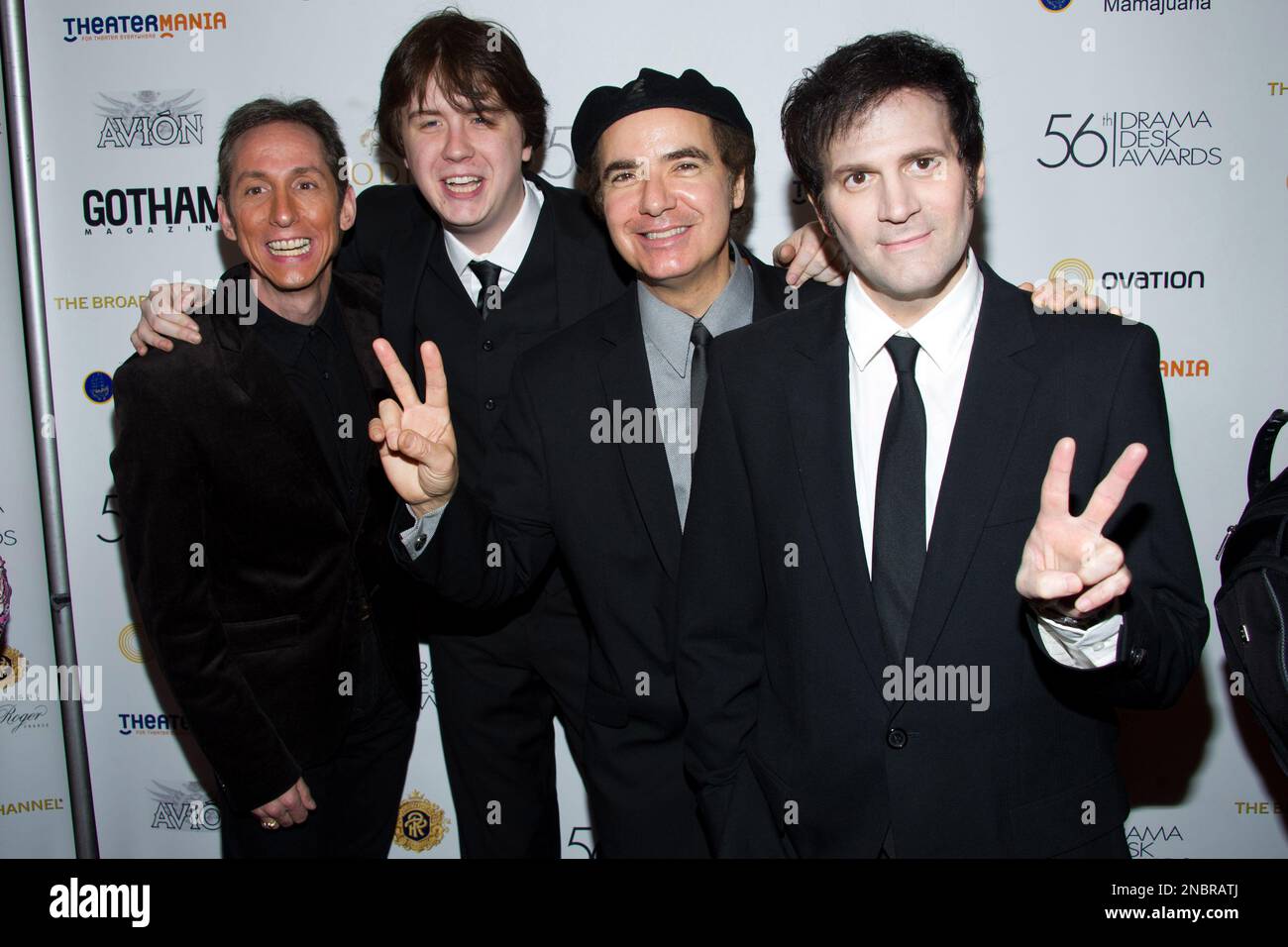 The cast of "Rain" attends the 56th annual Drama Desk Awards in New ...
