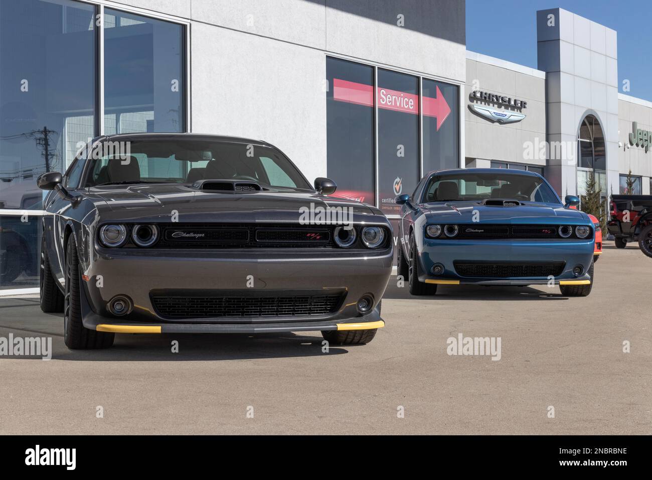 Cincinnati - Circa February 2023: Dodge Challenger display. Dodge ...