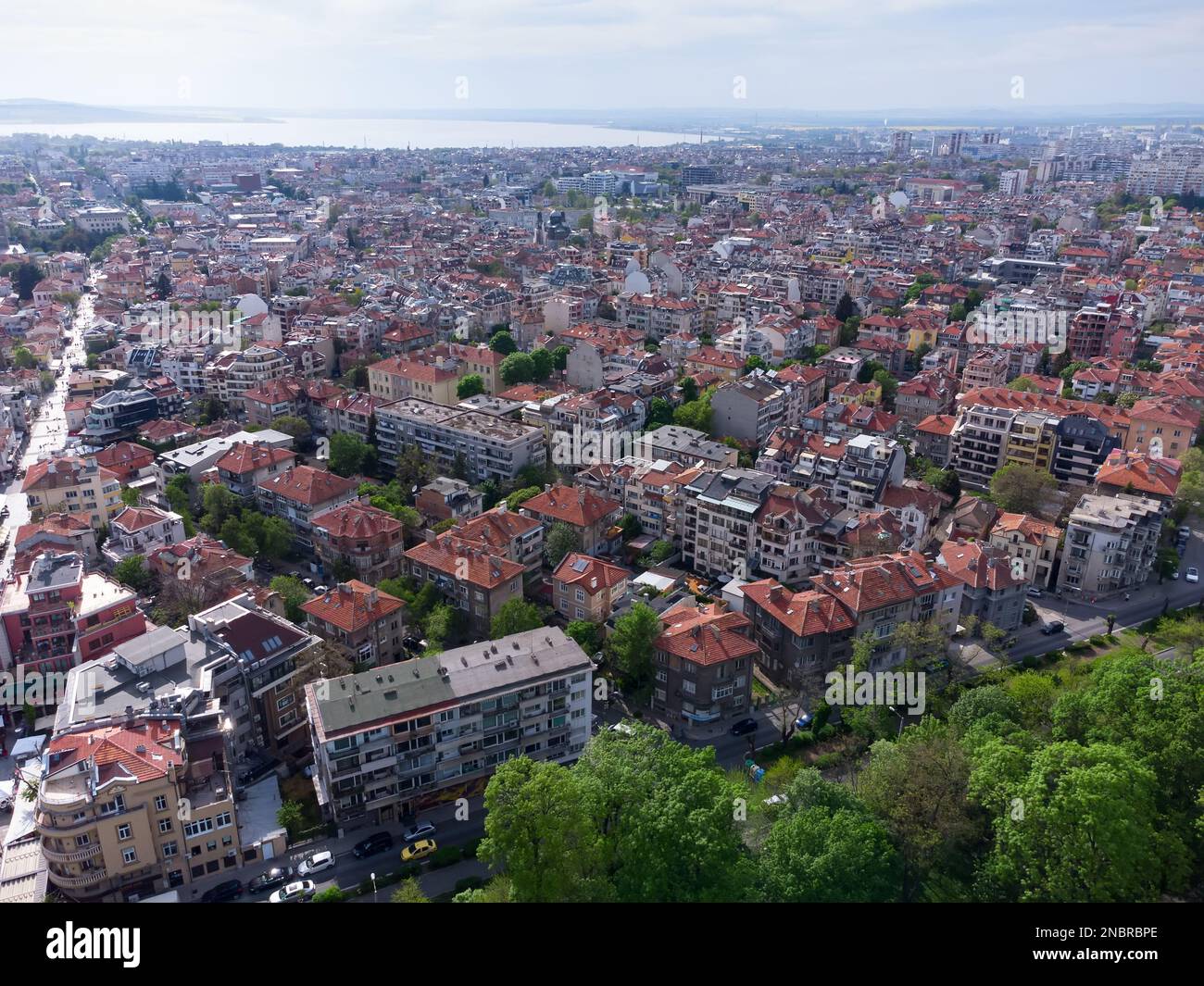 Aerial view of city of Burgas, Bulgaria Stock Photo - Alamy
