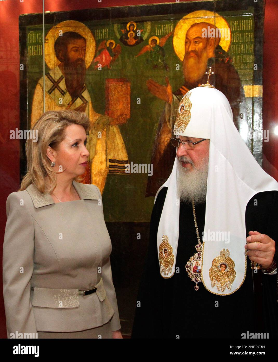 Russian President Dmitry Medvedev's wife Svetlana and Orthodox ...