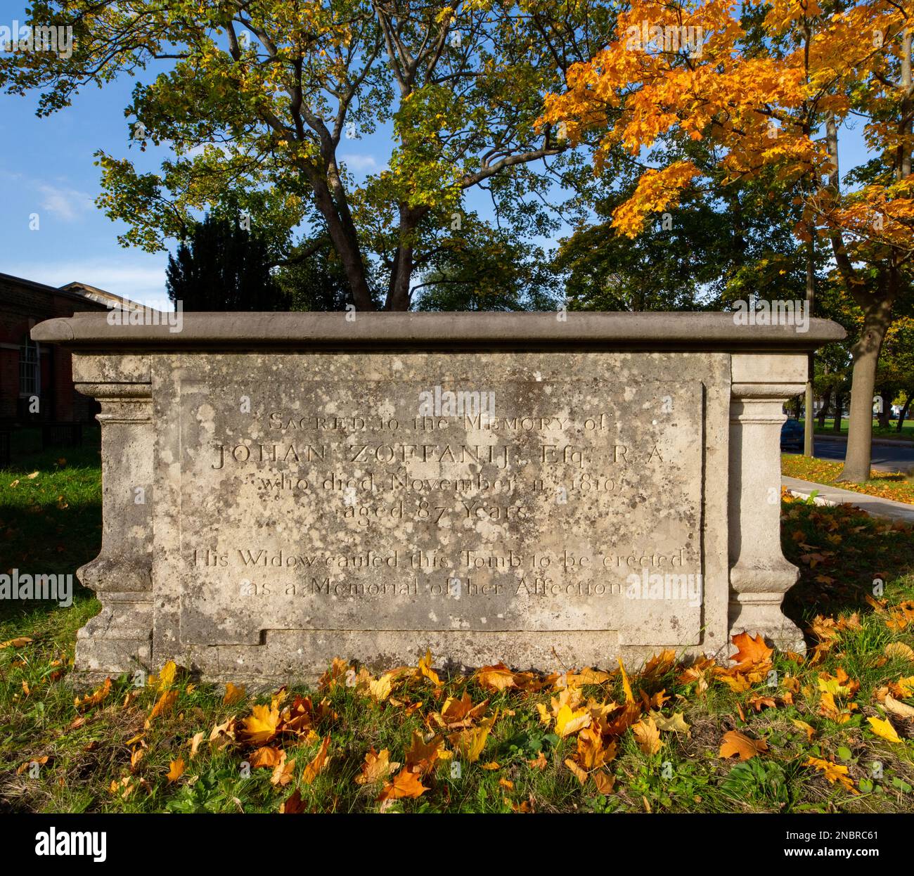 The tomb of Johan Joseph Zoffany, born Johannes Josephus Zaufallij ...