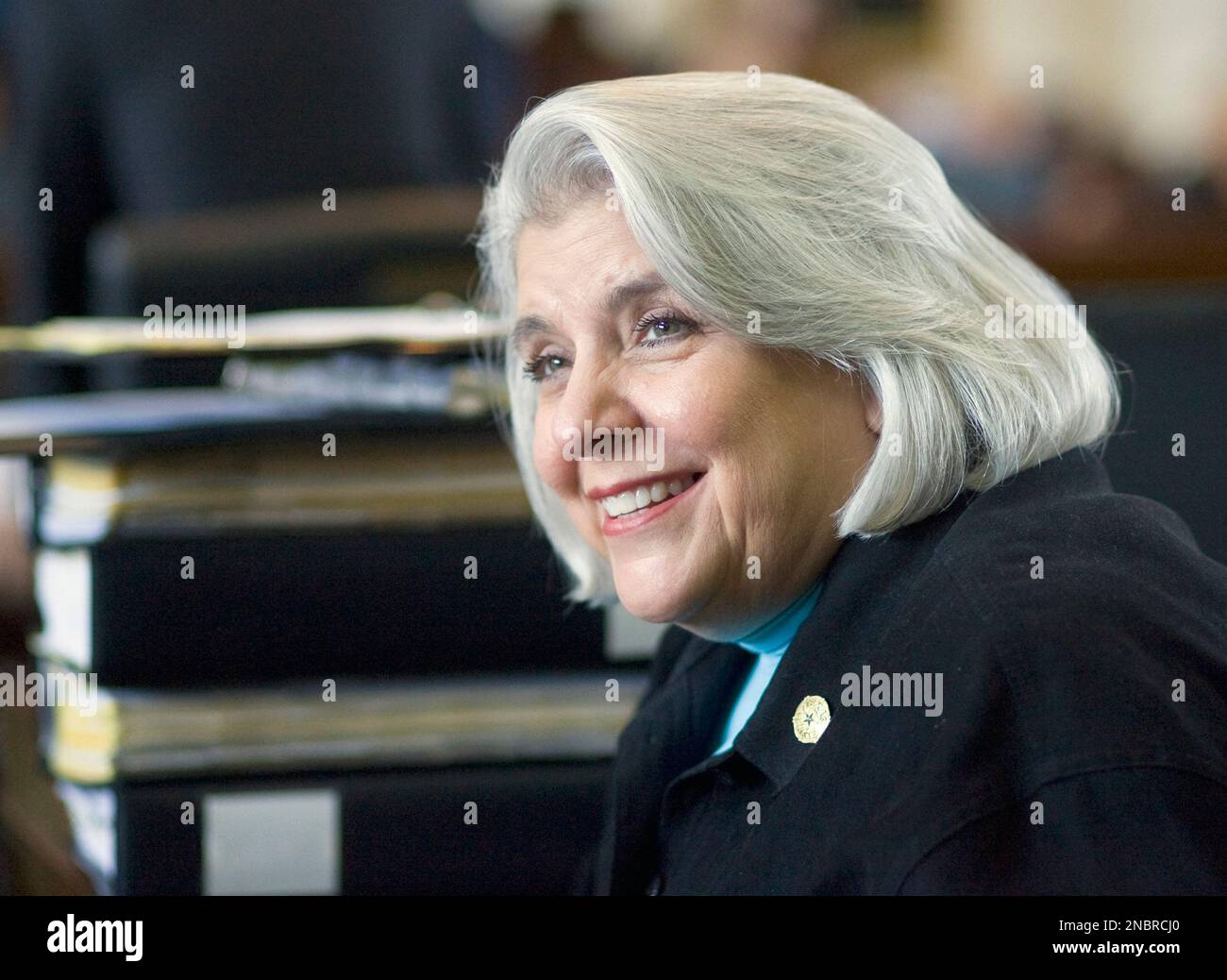 Sen. Judith Zaffirini, D-Laredo, is shown in the Senate Chamber Monday ...