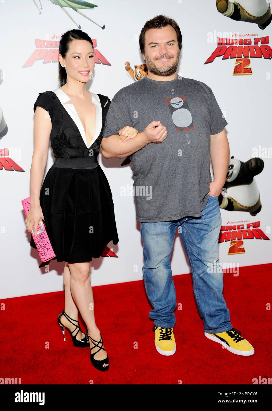 Actors Jack Black and Lucy Liu attend the New York premiere of 'Kung Fu ...
