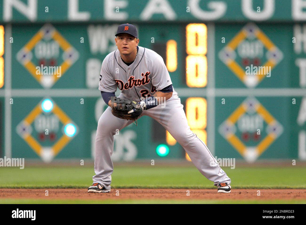 Detroit Tigers first baseman Miguel Cabrera (24) plays in the ...