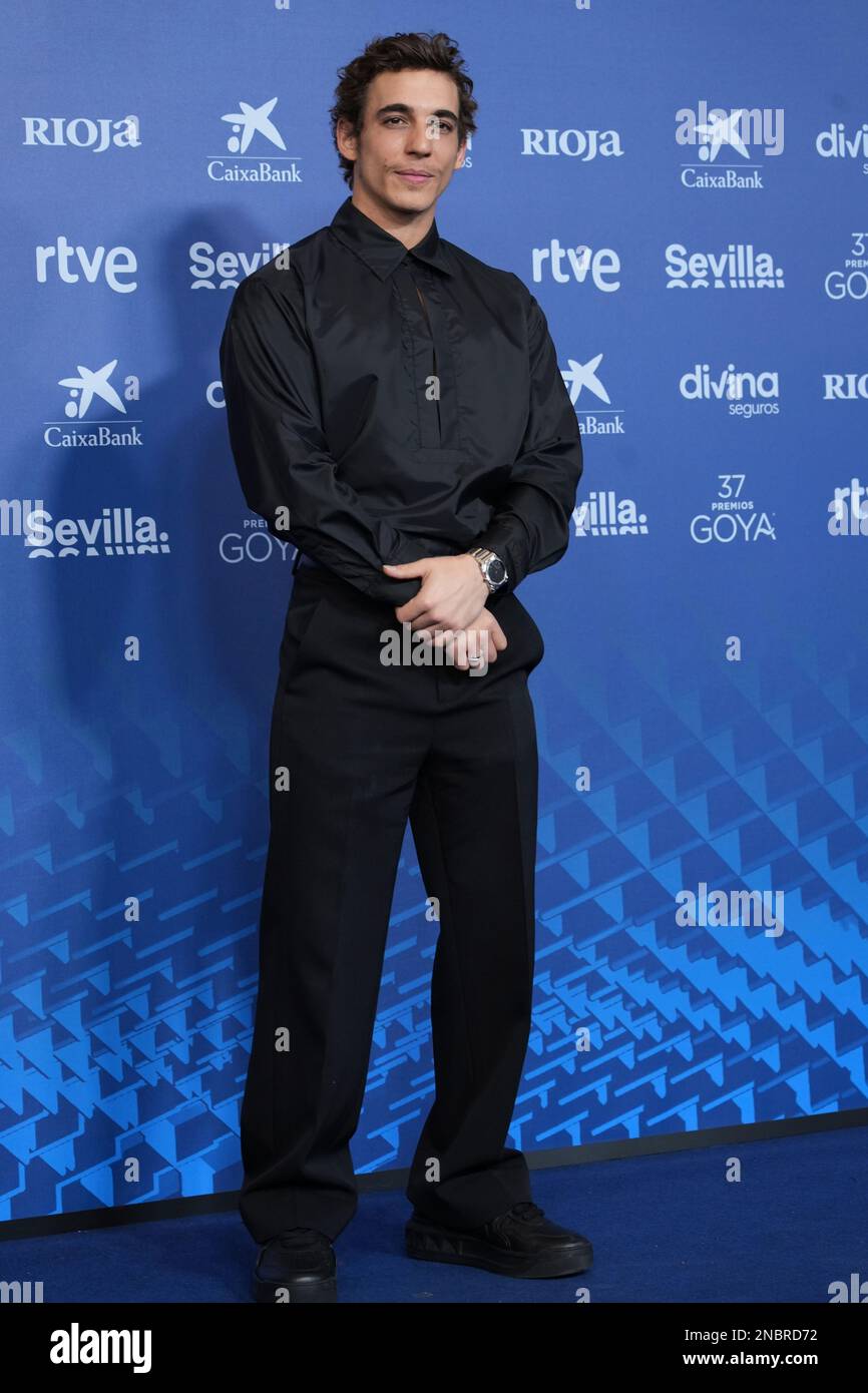 Spanish actor Miguel Herran poses on arrival before the ceremony for ...