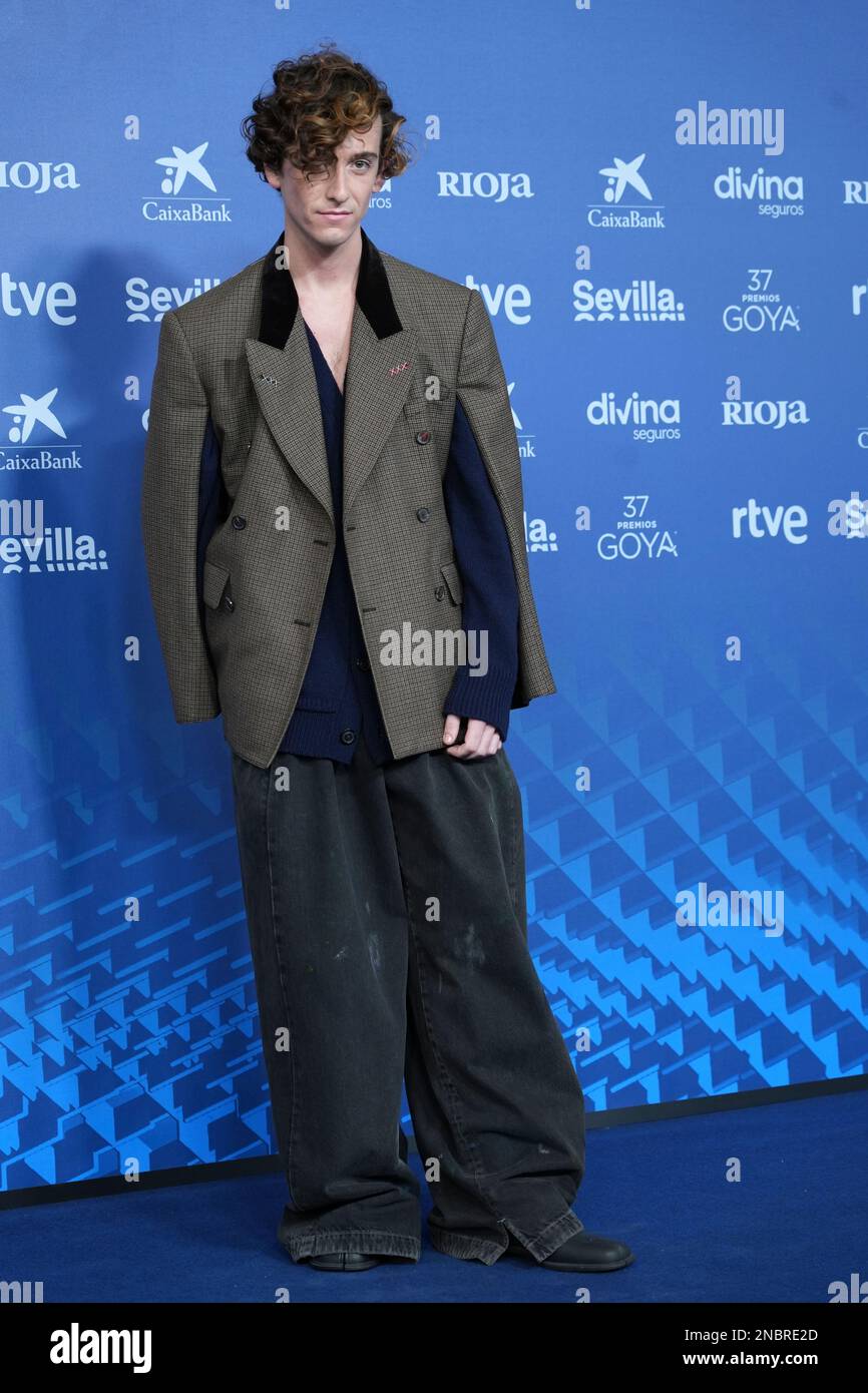 Singer Alvaro de la Fuente poses on arrival before the ceremony for the ...